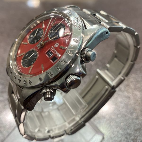 Tutima Glashutte Chronograph 793 Red Dial 40mm Men's Watch ...