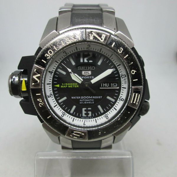 SEIKO MAP METER 1/50000 7S36-02K0 (SKZ319) DAYDATE AUTOMATIC MENS DIVER ...