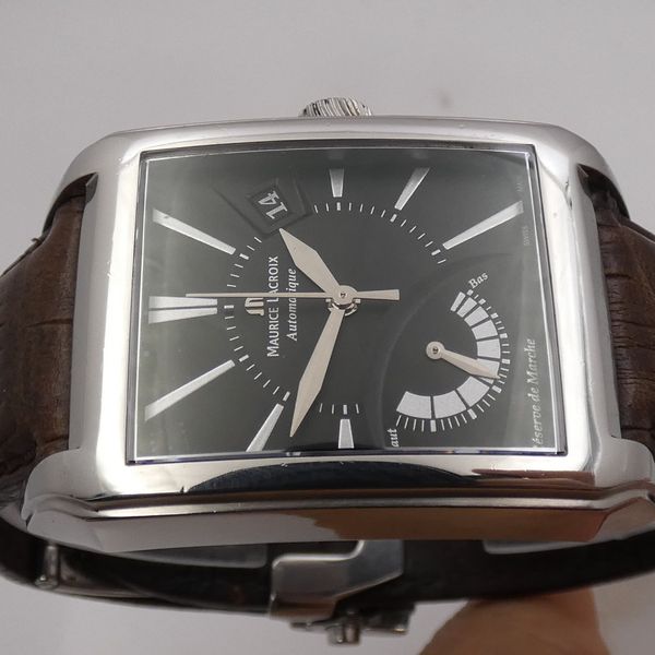 MAURICE LACROIX PONTOS RESERVE DE MARCHE PONTOS RECTANGULAR WITH PAPER ...