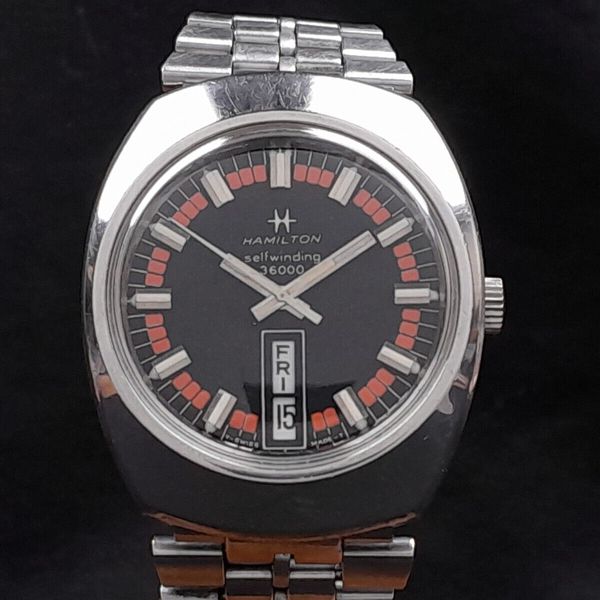 Vintage 1973 Hamilton AUTO DATE DORCHESTER Watch - Stainless, 36k BPH ...