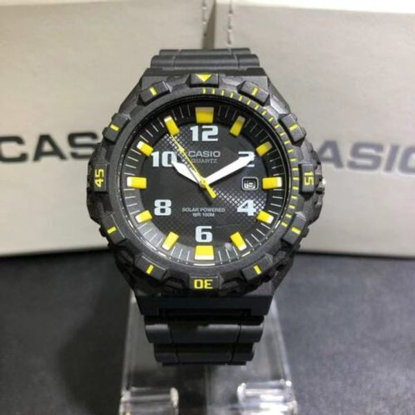 Casio MRW-S300H-1B3 New Original Black Analog Mens Watch Solar Powered ...