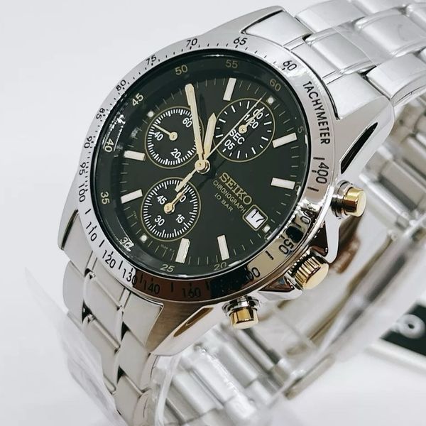 Seiko SBTQ043 Mens Chronograph Watch Spirit Practical Waterproof ...
