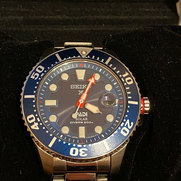 Seiko Prospex Solar PADI Divers watch. Blue face special edition ...