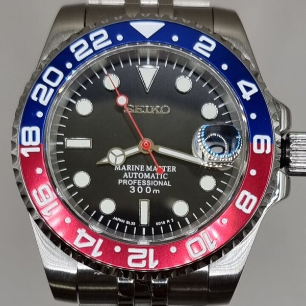 Seiko Custom Build GMT Pepsi Mod NH35 Movement | WatchCharts