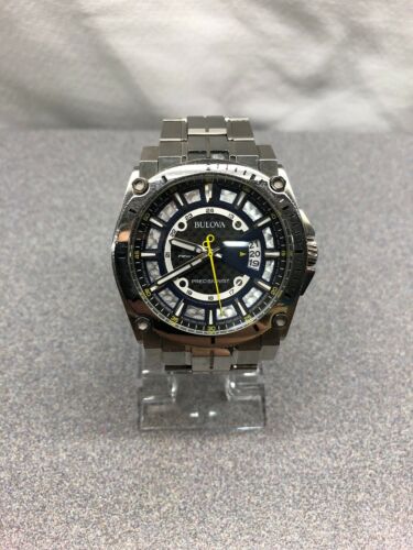 Large Bulova Precisionist 96B131 Stainless Steel Wrist Watch for Men ...