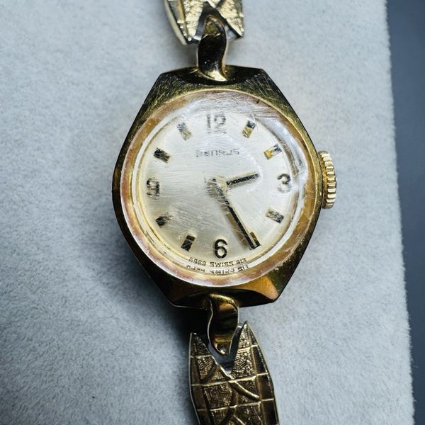 Vintage Benrus Ladiesâ Gold-Tone Mechanical Watch â Swiss Made â Runs ...