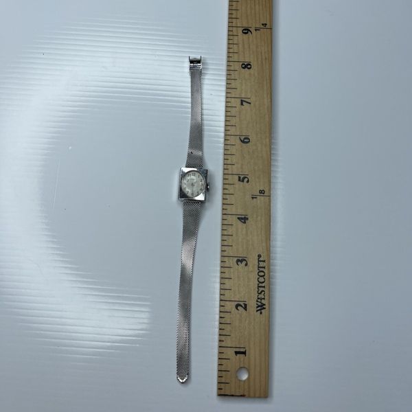 F Timex Vtg MCM Chrome Silver Stainless Mesh Ladies Watch Not Winding ...
