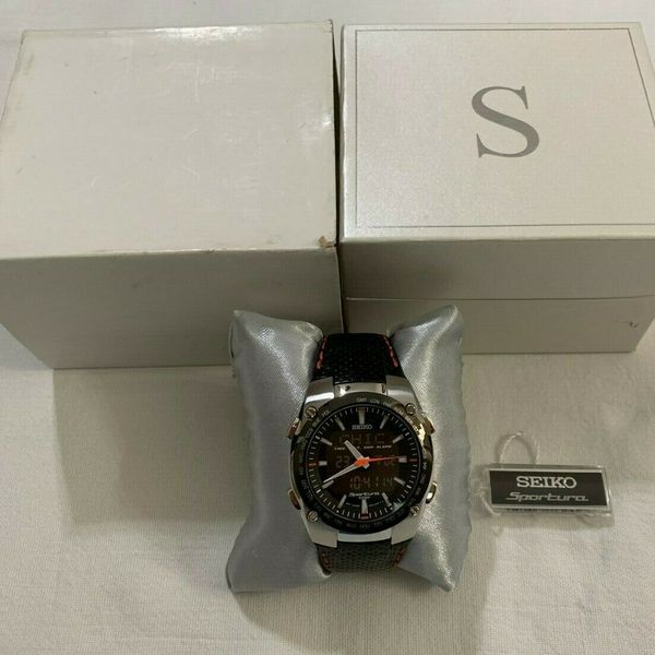 Seiko Men's SNJ007 Sportura Analog Digital Alarm Chronograph Watch ...
