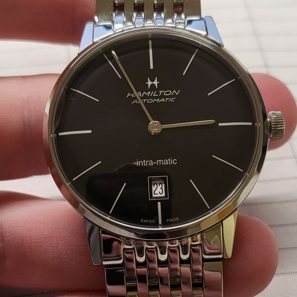 WTS 38mm Hamilton Intra-Matic Black Dial H38455131 | WatchCharts ...