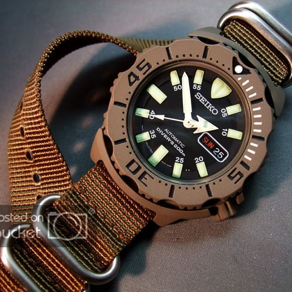 Seiko Monster Mod: Mil-style, Cerakoted, MUST SEE! | WatchCharts