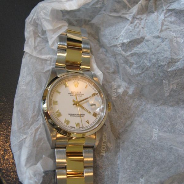 FS: ROLEX 16203 18K Gold/Steel Datejust White Roman | WatchCharts