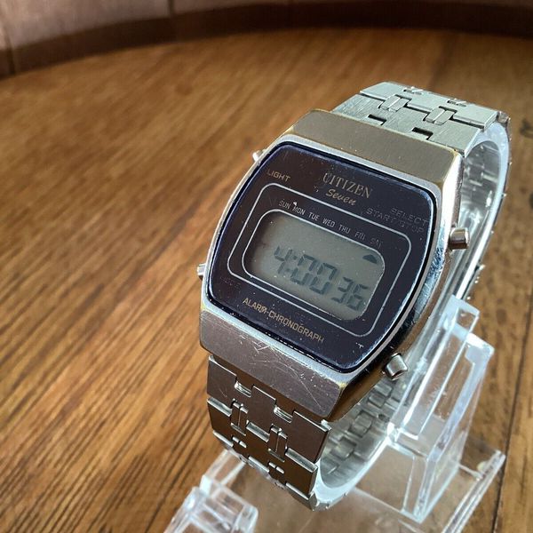 Vintage Citizen Seven Quartz Digital LCD Watch With Original S/Steel ...