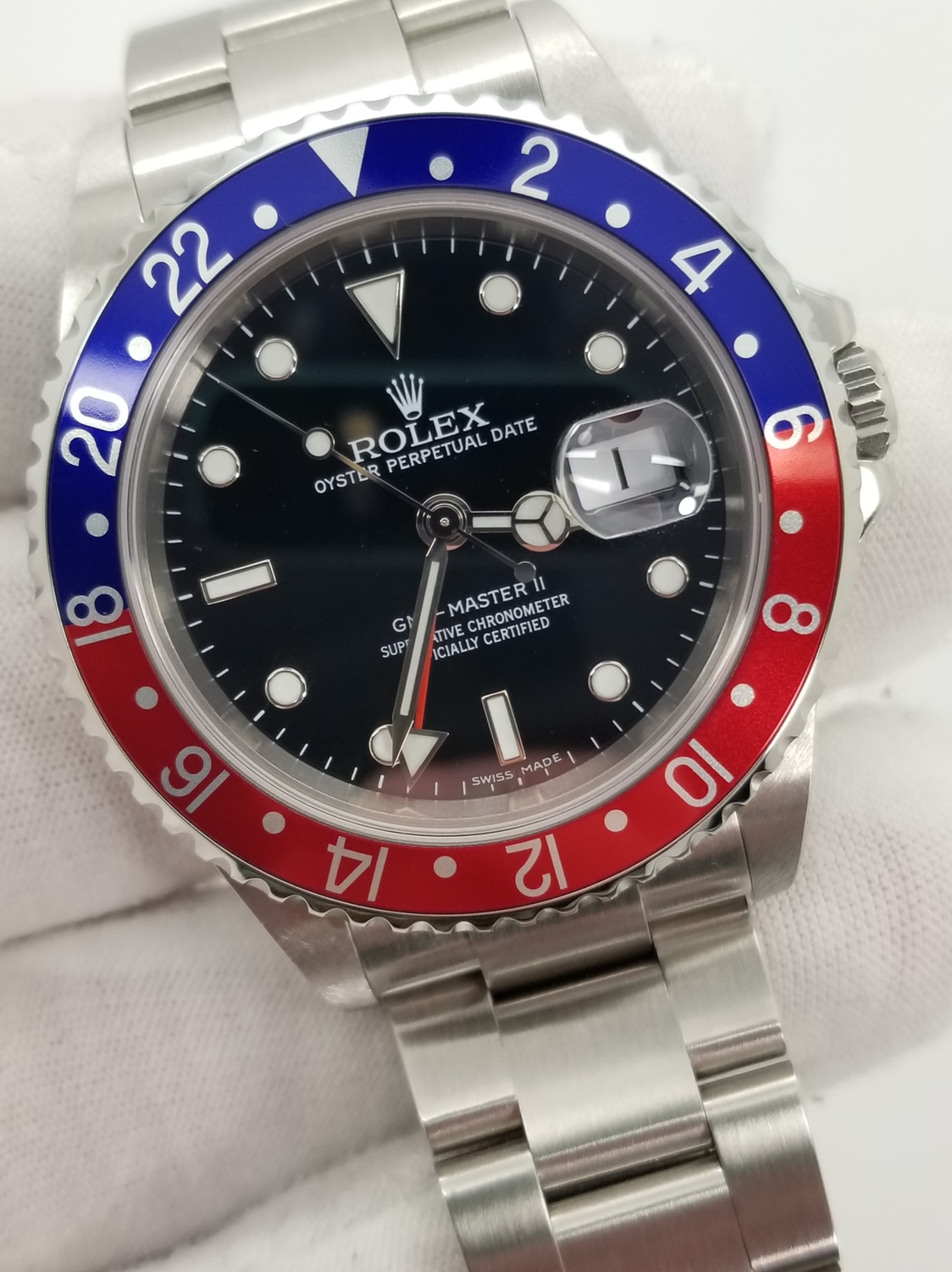 Rolex Gmt 16710 gmt 3186 Mint error stick dial Full kit | WatchCharts ...