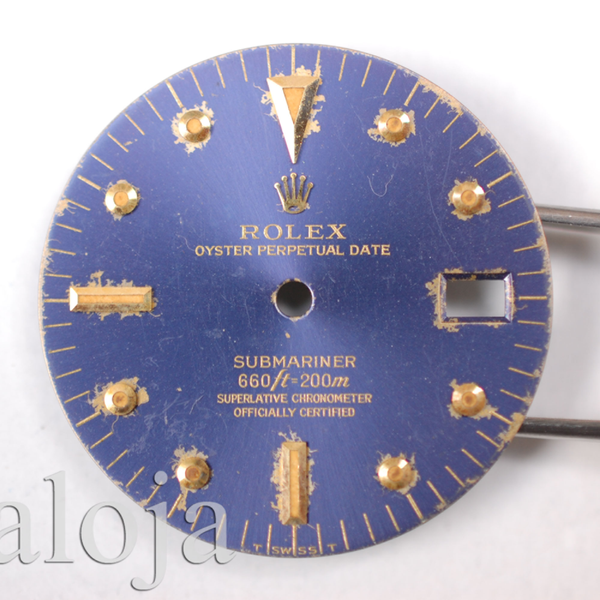 FS: Blue 660ft/200m Dial (w/ Some Aging) for 18k Gold Rolex Submariner ...
