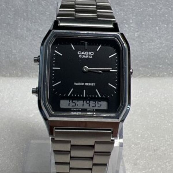 Casio Mens Silver Analog & Digital Retro Watch. AQ-230. | WatchCharts ...