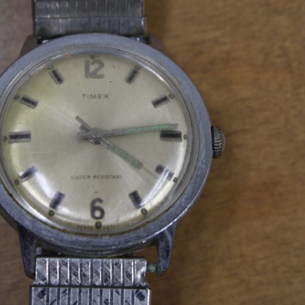 Vintage Timex Marlin Men Silver Hand Wind Mechanical Watch ~Tick &Stop ...