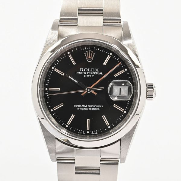 [Used] A product Rolex Oyster Perpetual Date Men's Watch 15200 K Black ...