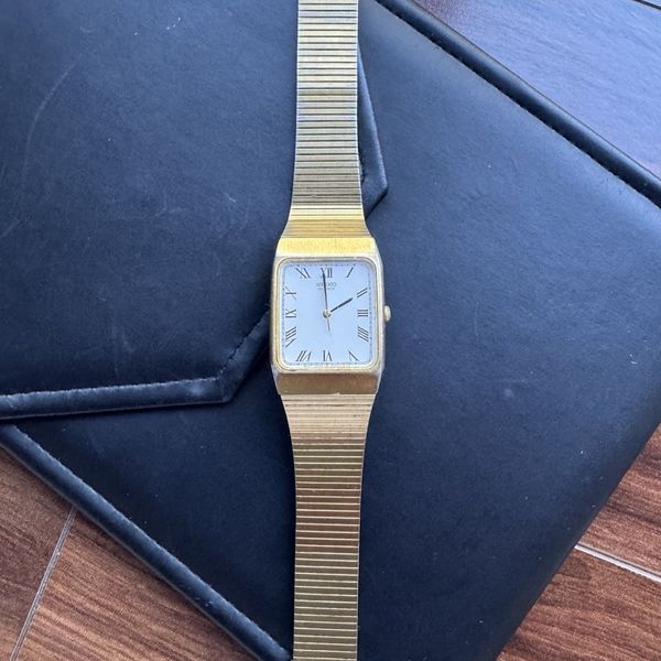 Vintage Seiko Men's Tank 5Y95-5009 Quartz Roman Classic Dress Watch ...