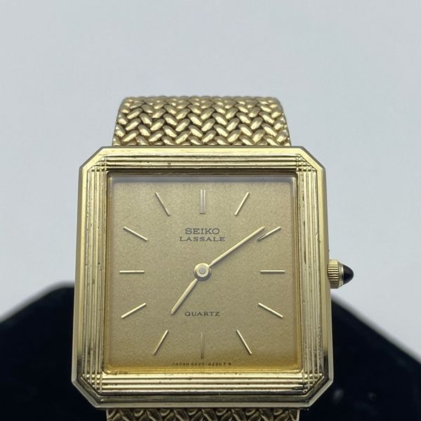 SEIKO LASALLE Men's TANK quartz vintage watch 6020-5339 - New Battery | WatchCharts Marketplace