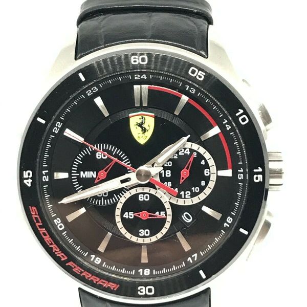 Scuderia Ferrari Sf11 Mens Gran Premio Day Date Watch Original Leather ...