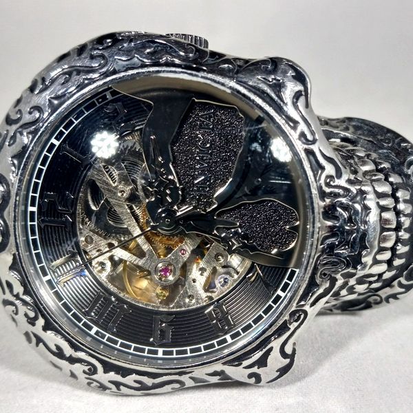 Invicta Artist Skull 50mm Automatic Skeletonized Stainless Steel 50mm ...