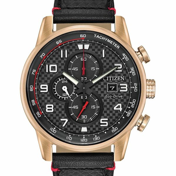 Citizen Eco-Drive Men's Rose Gold Tone Chronograph 45mm Watch CA0683 ...