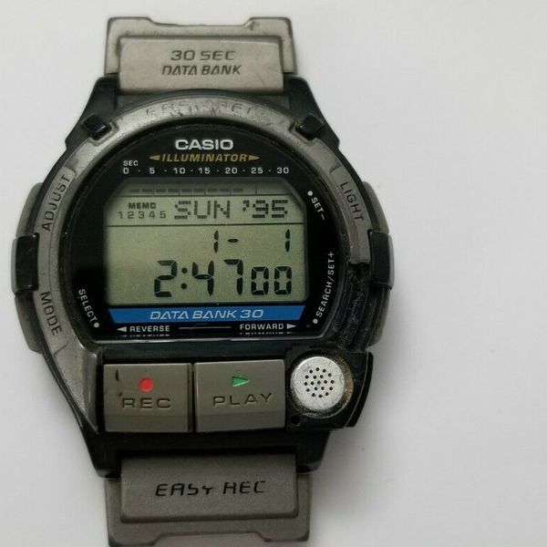 Casio DB-V30 Module 1590 Rare Easy Rec Data Bank Voice Recorder Digital ...