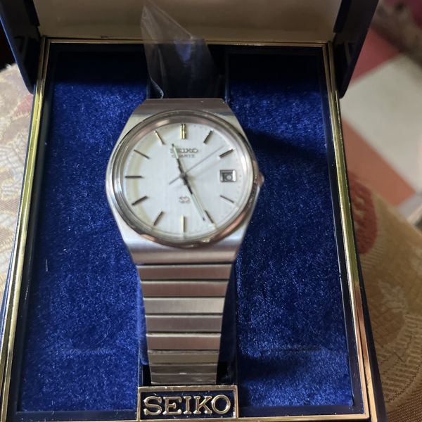 Mens Vintage Silver Seiko Quartz SQ Watch 8222-8000 | WatchCharts Marketplace
