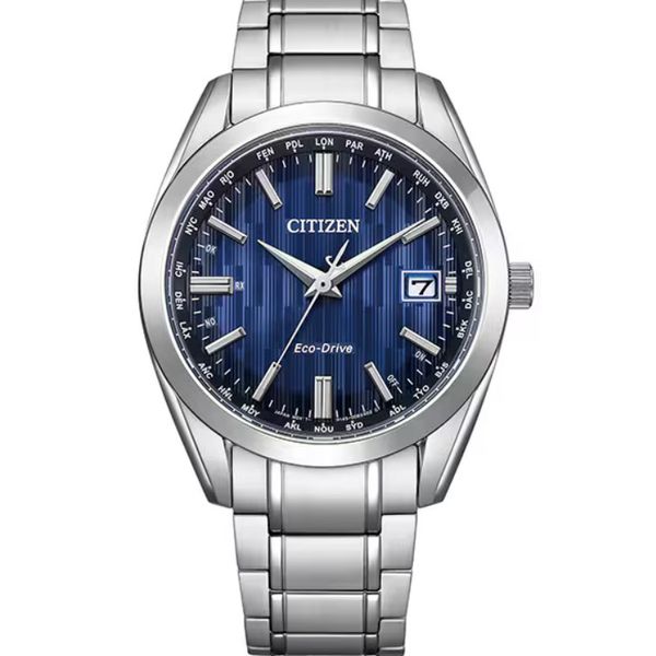 CITIZEN CB0261-53L Super Titanium eco-drive solar radio analog watch ...