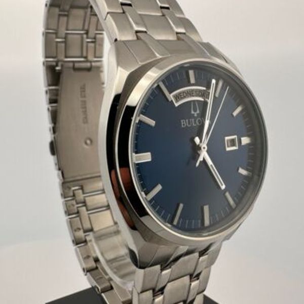 Bulova Classic Blue Dial Stainless Steel Men's Watch (96C125 ...