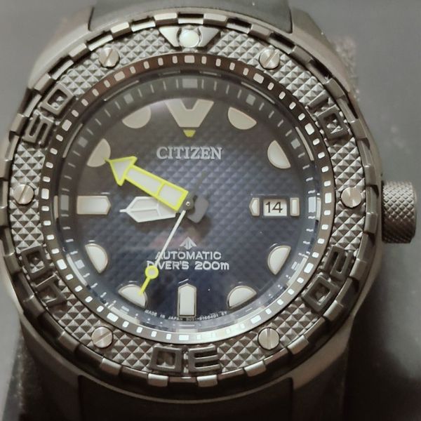 Citizen Men's Sea Promaster Dive Automatic Calendar Black Watch 46 MM ...