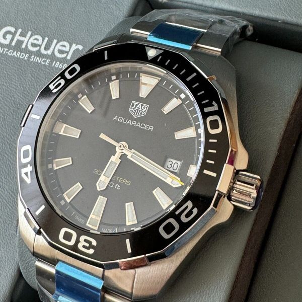 Unused TAG Heuer Aquaracer Men's Black Watch - WAY101A.BA0746 ...