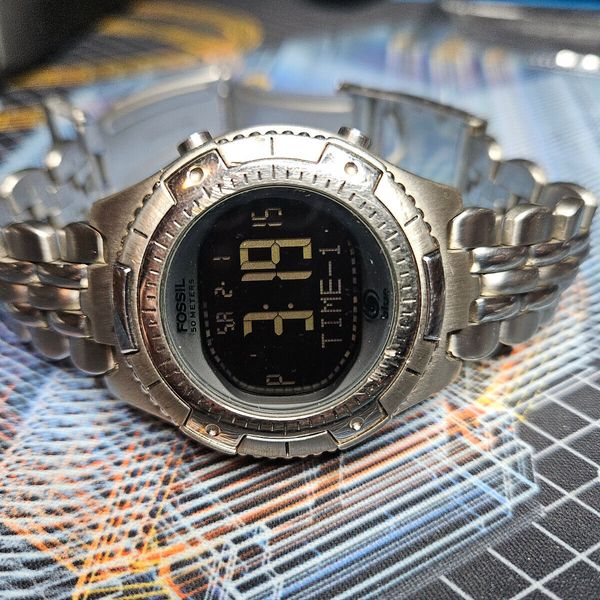 Fossil Men Watch Brain Technology Wristwatch AM-3258 339910 Digital 50M ...