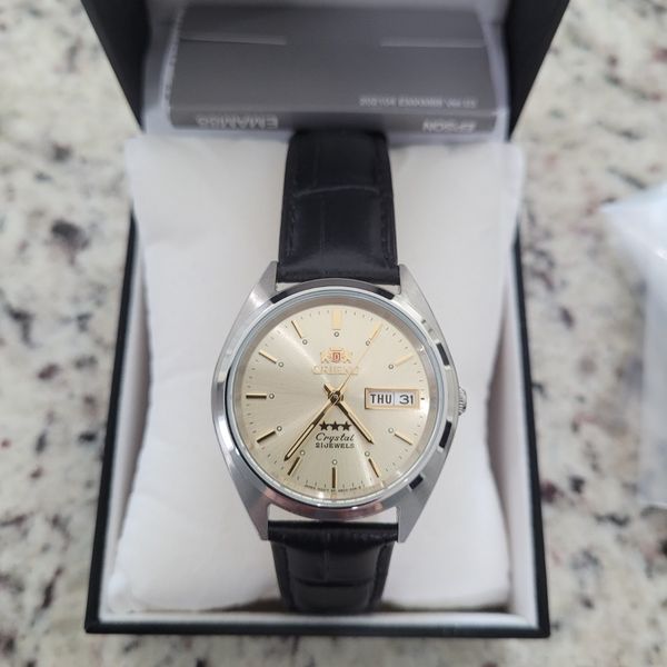Orient Tri-Star Men Automatic Watch- Champagne dial | WatchCharts ...
