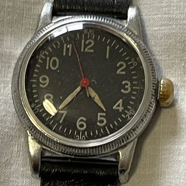 Vintage Elgin A-11 US GI WW2 Military Pilots Mens Watch 539 15J-WORKING ...