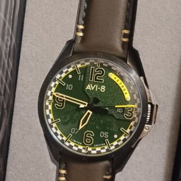 AVI-8 P-51 Mustang Twilight Tear Automatic Green Watch #41 OF ONLY 50 ...