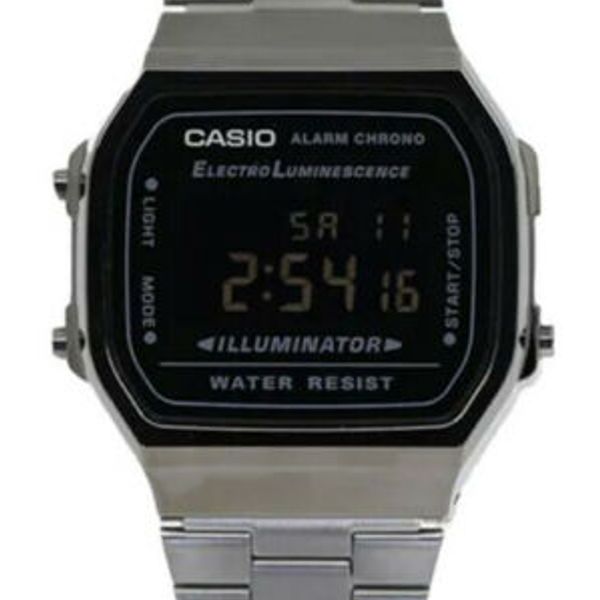 Casio Men's Vintage Digital Quartz Grey Resin/Stainless Steel Watch ...