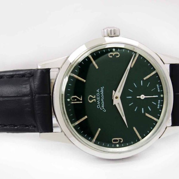 Vintage Omega Seamaster Arabic Green Dial 34mm Men Serviced Watch ...