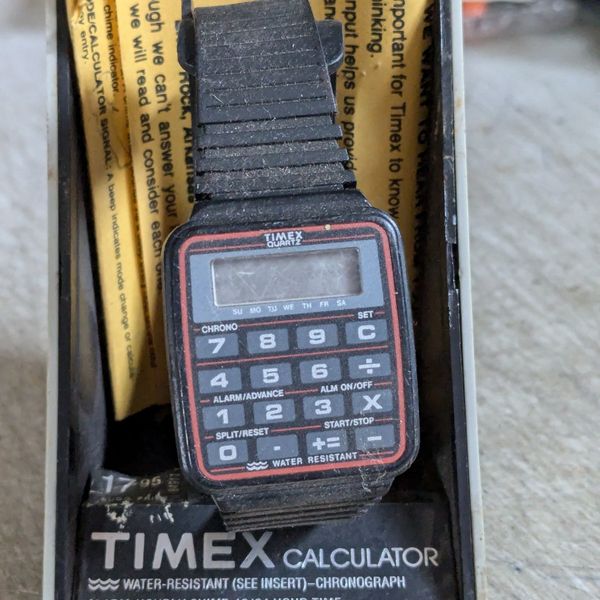 Vintage Timex Calculator Watch In Original Box | WatchCharts Marketplace
