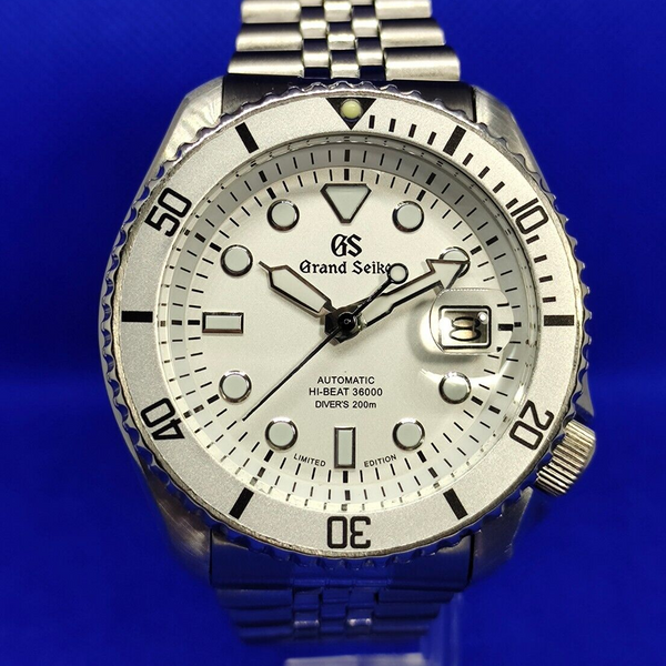 PRE OWNED SEIKO SCU DIVER 7002-7001 GS SILVER DIAL AUTOMATIC MENS WATCH ...