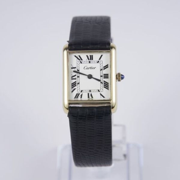 Cartier Tank 551-2105 6312 18k Gold Electroplated 23mm Mid-Sized Watch ...