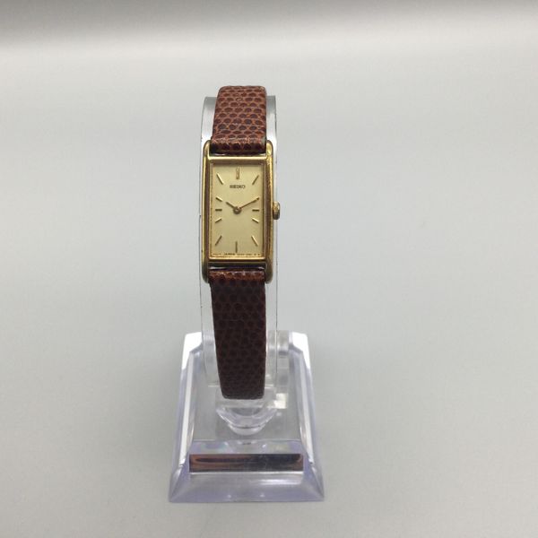 Vintage Seiko Tank Watch Women 2E20-6120 13mm Gold Tone Leather Band New Battery | WatchCharts ...