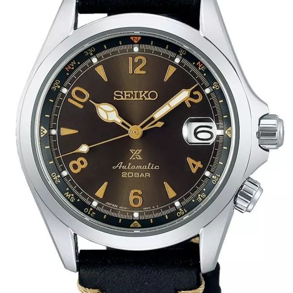 RARE: Seiko SPB209 Prospex Alpinist Brown Dial 39.5 mm Steel Leather ...