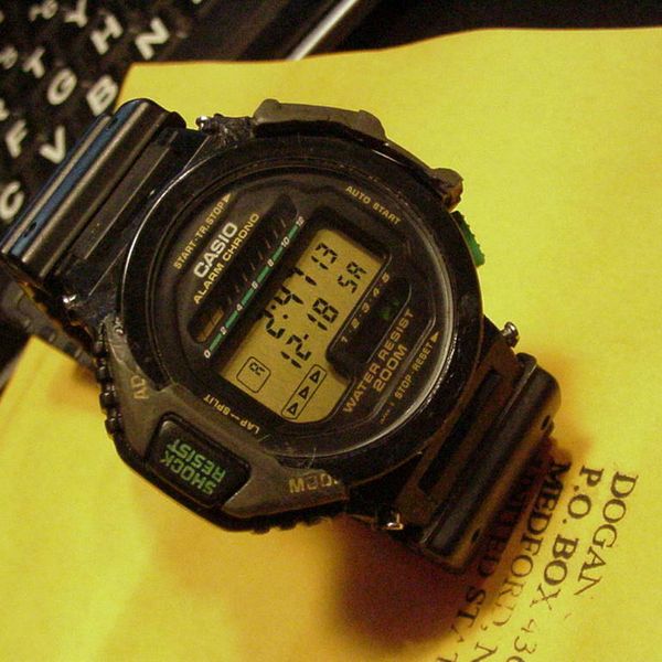 VINTAGE CASIO DW-6200 MODULE 1052 DIGITAL ALARM CHRONO MEN'S WATCH ...