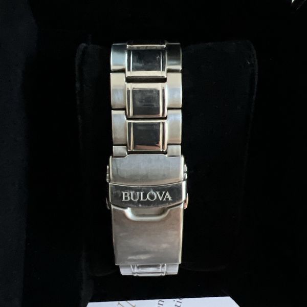 Bulova Marine Star 96B255 White Dial Stainless Chronograph Men's Quartz ...
