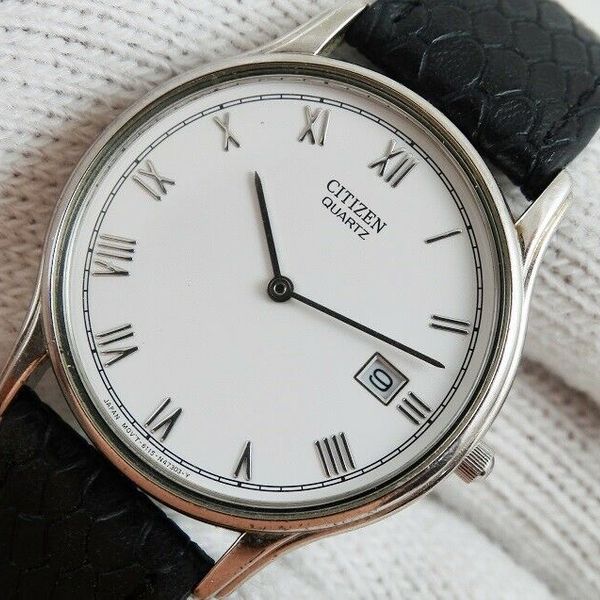 CITIZEN Quartz GN-0-S Vintage Classic Roman Numerals Japan Mens Watch ...