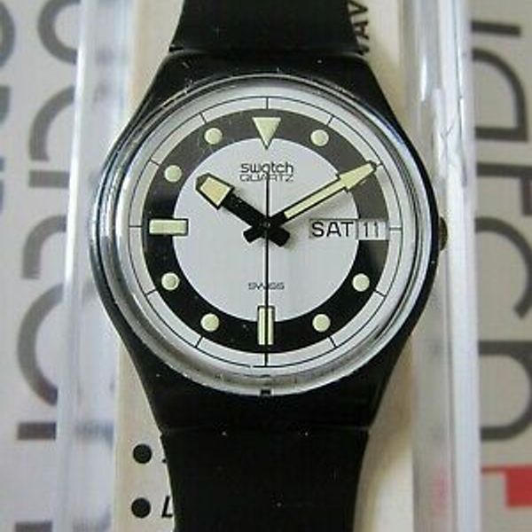 Swatch Black Divers GB704 1984 Standard Gents 34mm box | WatchCharts ...