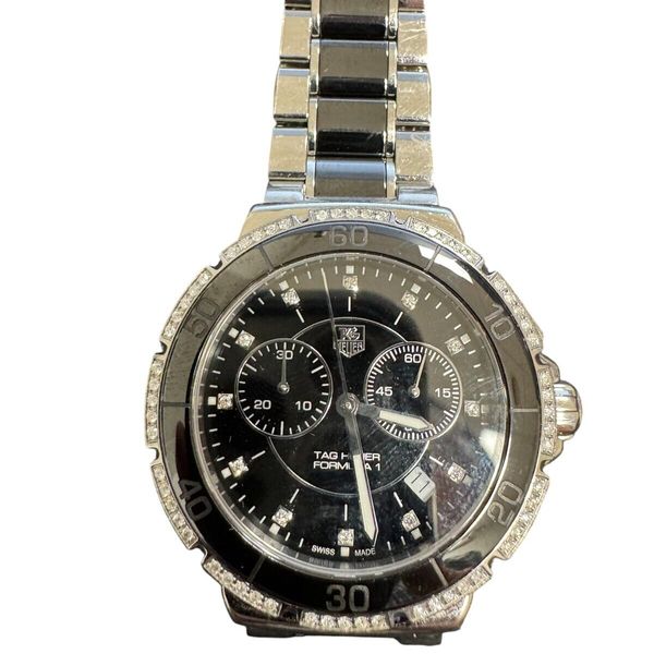TAG Heuer CAH1212 Formula 1 41mm Watch | Custom Diamond Bezel Stainless ...