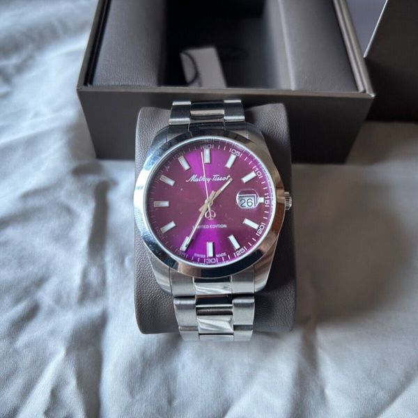 Limited Edition Mathey-Tissot purple Sunray Dial H451PU 40mm Watch ...
