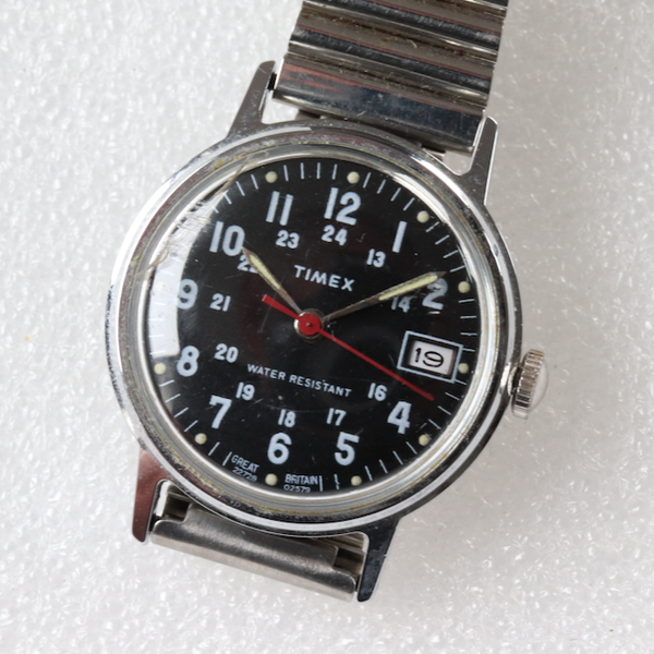 Vintage 1979 Timex Sprite GB Military Style 24 Hr Dial Mechanical Watch ...